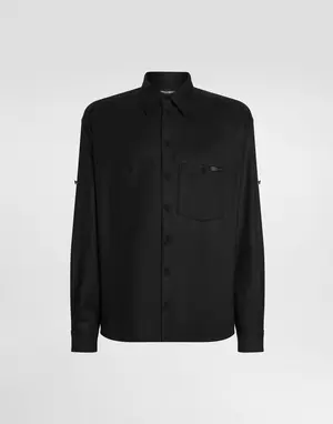 Dolce & Gabbana Oversized Flannel Shirt Shirts - Black