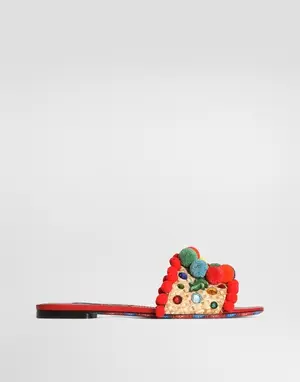 Dolce & Gabbana Ciabatta Flat Slides And Mules - Multicolor