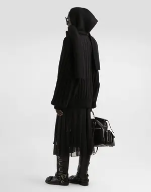 Dolce & Gabbana Twill Midi Skirt With Chiffon Skirts