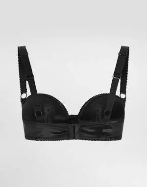 Dolce & Gabbana Satin Balconette Bra With Conical Cups Underwear