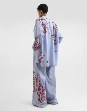 Dolce & Gabbana Silk Top With Lace Inserts Shirts And Tops Silk
