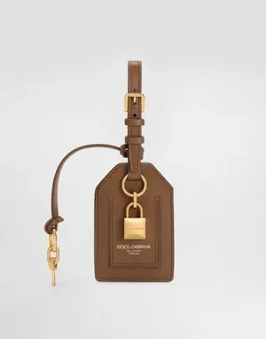 Dolce & Gabbana Calfskin Keychain - Brown