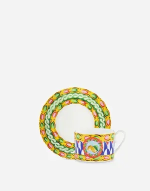 Dolce & Gabbana Fine Porcelain Tea Set Tea Cups - Multicolor