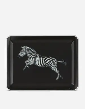 Dolce & Gabbana Wooden Tray Large Rectangular - Multicolor