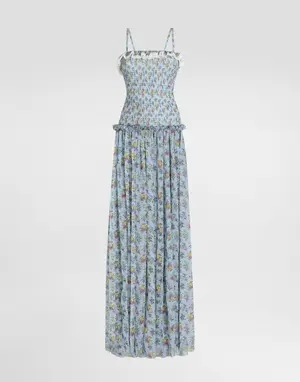 Dolce & Gabbana Small Floral-print Chiffon Dress Dresses - Multicolor