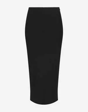Dolce & Gabbana Jersey Full Milano Calf-length Skirt Skirts Jersey - Black