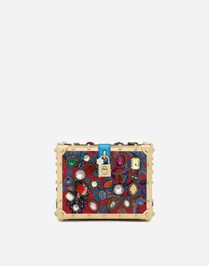 Dolce & Gabbana Jacquard Dolce Box Bag With Embroidery Shoulder And Crossbody Bags - Multicolor