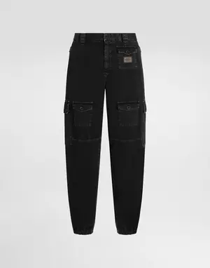 Dolce & Gabbana Stretch Cotton Trousers - Black