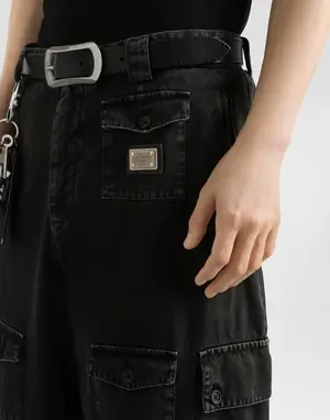 Dolce & Gabbana Stretch Cotton Trousers - Black