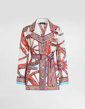 Dolce & Gabbana Carretto-print Silk Twill Vanity Shirt Shirts And Tops Multi-colored - Multicolor