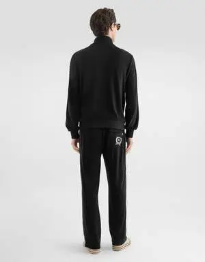 Dolce & Gabbana Cotton Terry Drawstring Trousers - Black