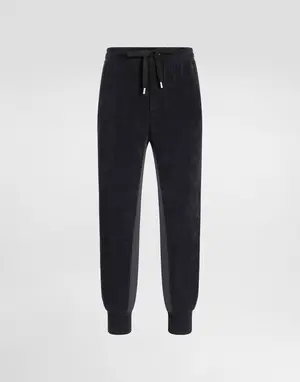 Dolce & Gabbana Cotton Terry Drawstring Trousers - Blue