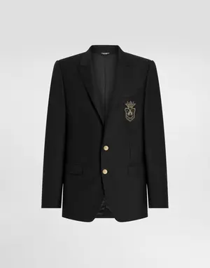 Dolce & Gabbana Single-breasted Martini-fit Jacket With Patch Suits And Blazers