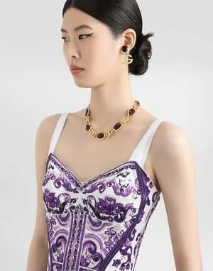 Dolce & Gabbana Majolica Print Midi Dress