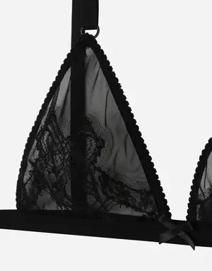 Dolce & Gabbana Lace And Tulle Soft-cup Triangle Bra Underwear
