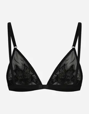 Dolce & Gabbana Lace And Tulle Soft-cup Triangle Bra Underwear
