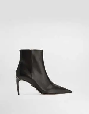 Dolce & Gabbana Devotion Calfskin Ankle Boots Boots And Booties - Black
