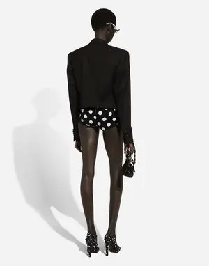 Dolce & Gabbana Cropped Double-breasted Wool Tuxedo Jacket Blazers Wool