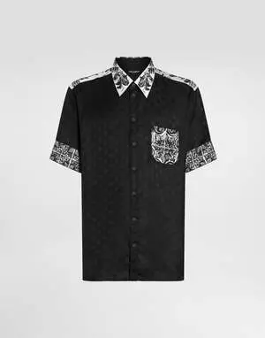 Dolce & Gabbana Majolica-print Hawaii Silk Jacquard Shirt Shirts - Multicolor