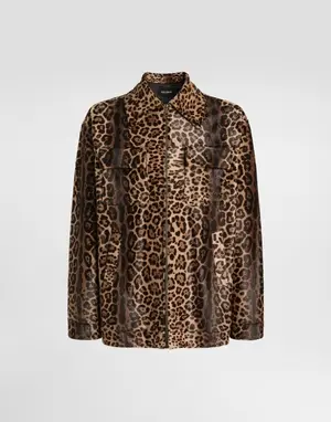 Dolce & Gabbana Leopard-print Pony Shirt-style Jacket Coats And Jackets Multi-colored - Multicolor