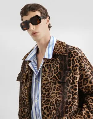 Dolce & Gabbana Leopard-print Pony Shirt Jacket