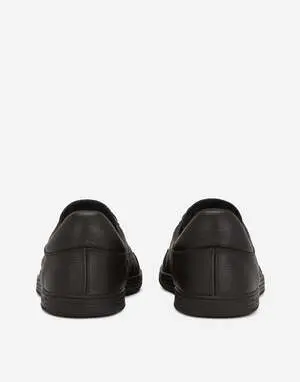 Dolce & Gabbana Perforated Calfskin Saint Tropez Sneakers - Black