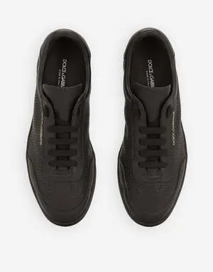 Dolce & Gabbana Perforated Calfskin Saint Tropez Sneakers - Black