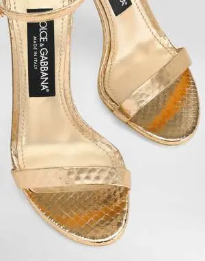 Dolce & Gabbana Sandalo Sandals And Wedges - Gold