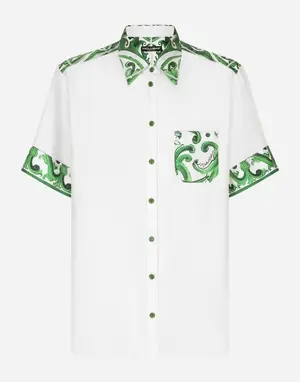 Dolce & Gabbana Majolica- Silk Hawaiian Shirt Shirts - Print