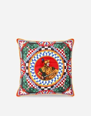 Dolce & Gabbana Velvet Cushion Medium Medium Cushions - Multicolor