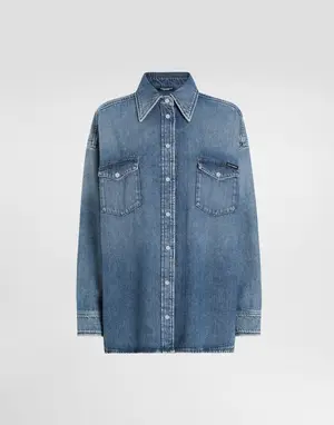 Dolce & Gabbana Oversize Denim Shirt Denim And Jeans Multi-colored