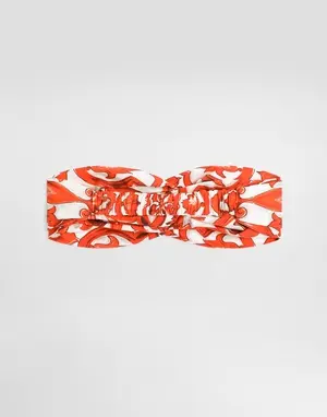 Dolce & Gabbana Majolica-print Poplin Headband Accessories