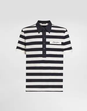 Dolce & Gabbana Striped Jersey Polo Shirt T-shirts And Polos - Multicolor