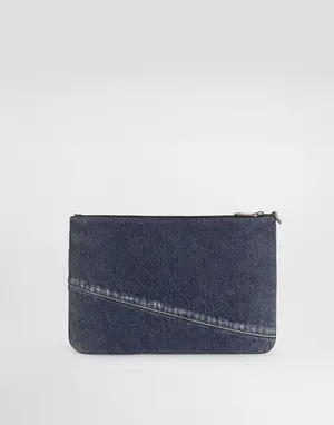Dolce & Gabbana Denim Patchwork Necessaire Briefcase And Clutches