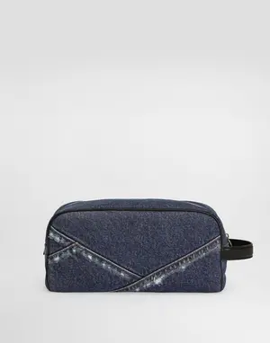 Dolce & Gabbana Denim Patchwork Necessaire Briefcase And Clutches