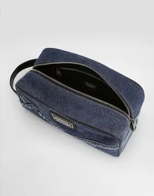 Dolce & Gabbana Denim Patchwork Necessaire Briefcase And Clutches