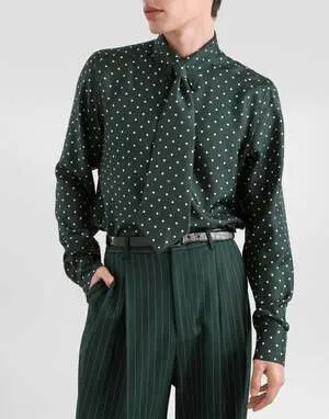 Dolce & Gabbana Polka Dot-print Silk Twill Martini Shirt Shirts - Multicolor
