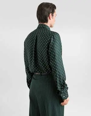 Dolce & Gabbana Polka Dot-print Silk Twill Martini Shirt Shirts - Multicolor