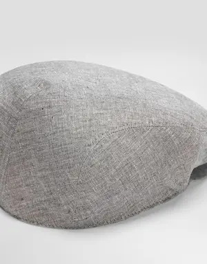 Dolce & Gabbana Washed Linen Canvas Flat Cap