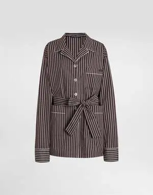 Dolce & Gabbana Striped Poplin Vanity Shirt Shirts And Tops - Multicolor