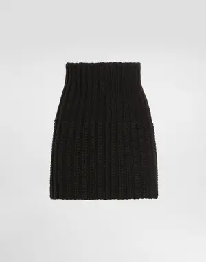 Dolce & Gabbana Wool And Cashmere Miniskirt Skirts - Black