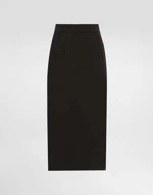 Dolce & Gabbana Technical Cady Calf-length Pencil Skirt Skirts - Black