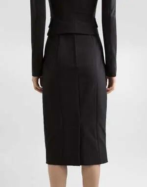 Dolce & Gabbana Technical Cady Calf-length Pencil Skirt Skirts