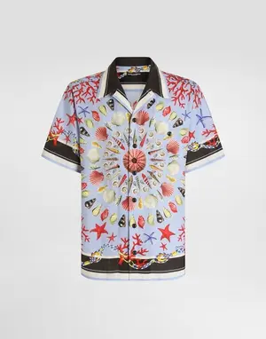 Dolce & Gabbana Shell-print Hawaii Linen Canvas Shirt Shirts - Multicolor