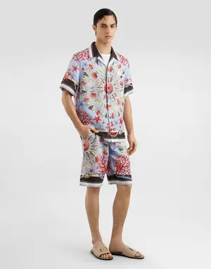 Dolce & Gabbana Shell-print Hawaii Linen Canvas Shirt Shirts