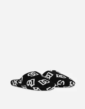 Dolce & Gabbana Jacquard Cotton Terry Slippers Cotton Slippers
