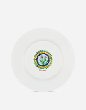 Dolce & Gabbana Set 2 Dinner Plates In Fine Porcelain Flat Plates