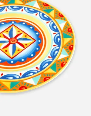 Dolce & Gabbana Set 2 Dinner Plates In Fine Porcelain Flat Plates