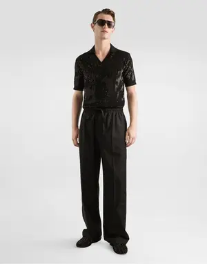 Dolce & Gabbana Wool And Silk Polo Shirt Sweaters And Cardigans