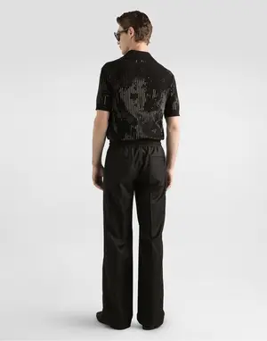 Dolce & Gabbana Wool And Silk Polo Shirt Sweaters And Cardigans